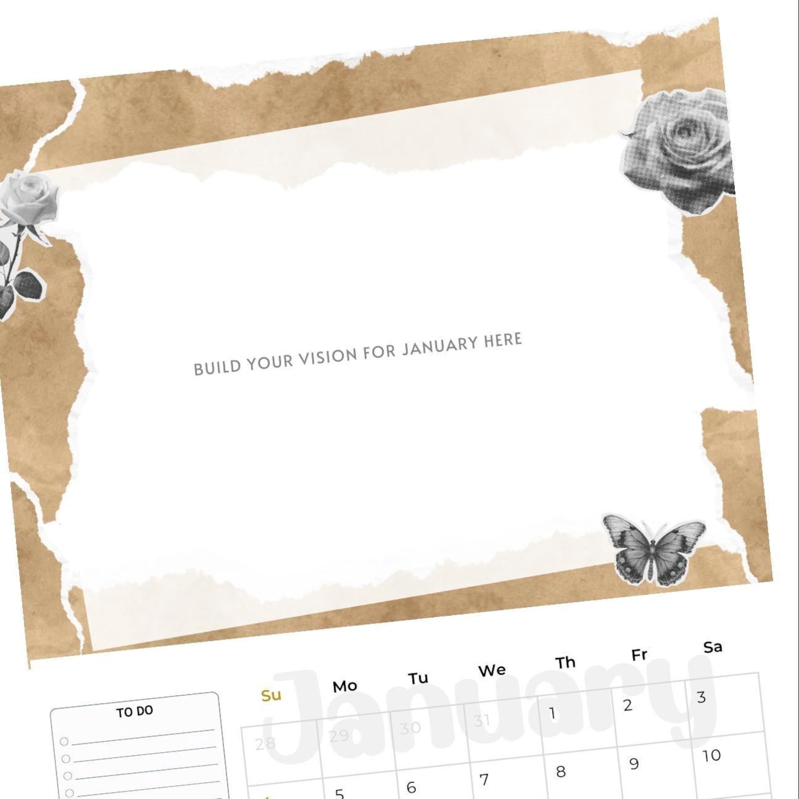 Vision Board Goals Calendar 2026 Monthly Planner, Manifestation Vision ...