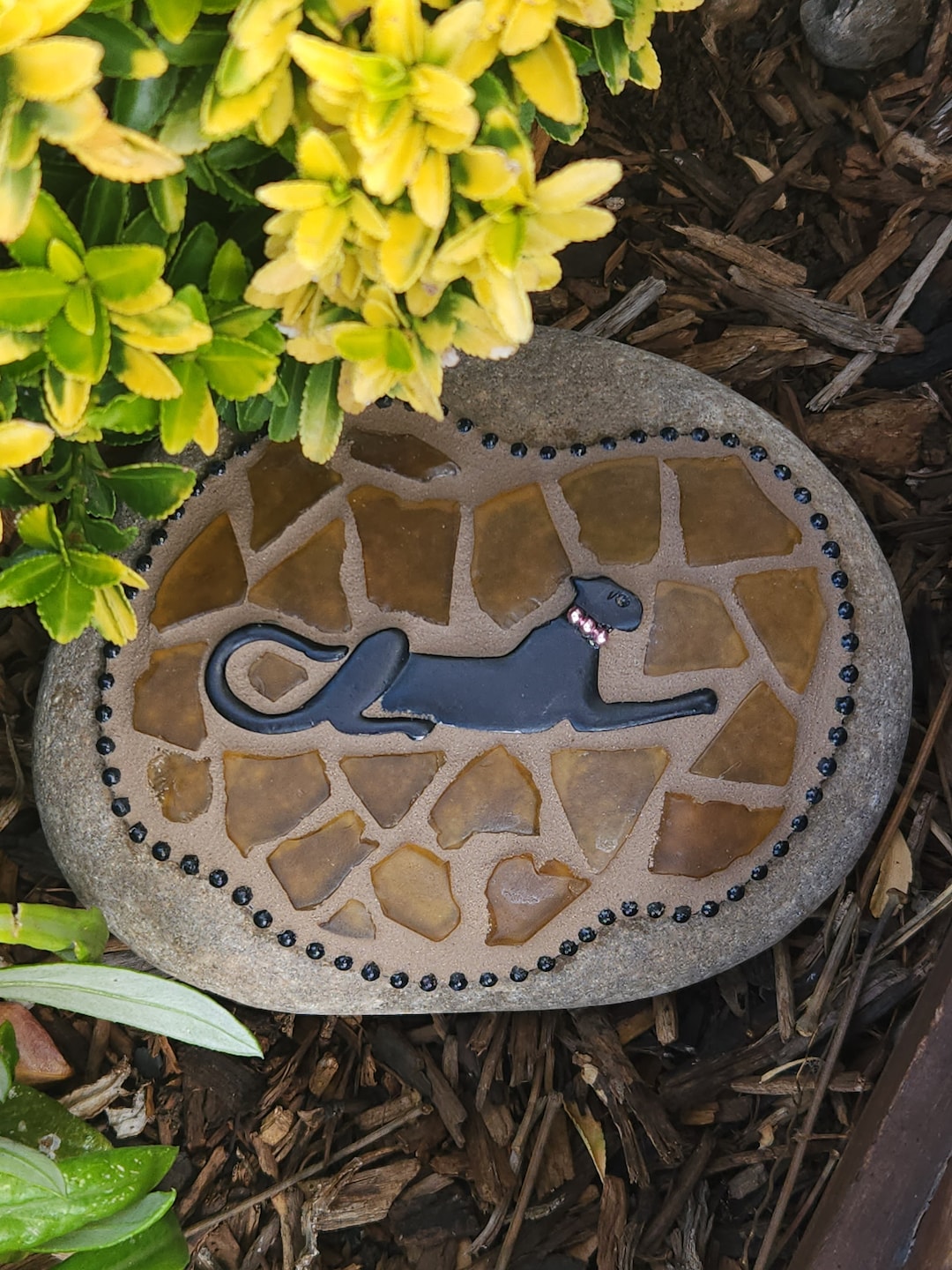 Panther Friendship Mosaic Stone - Etsy