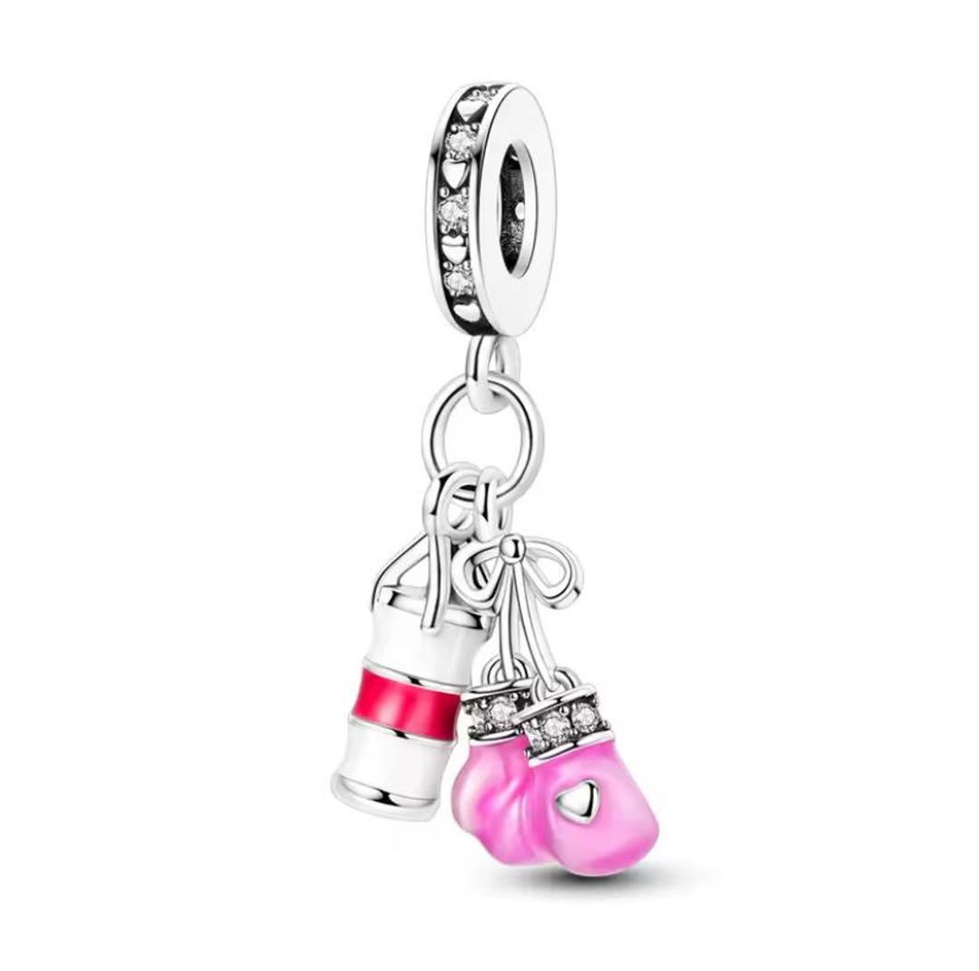 Pink Boxing Gloves Charm, Boxing Sports Hobby Charm, High Quality ...