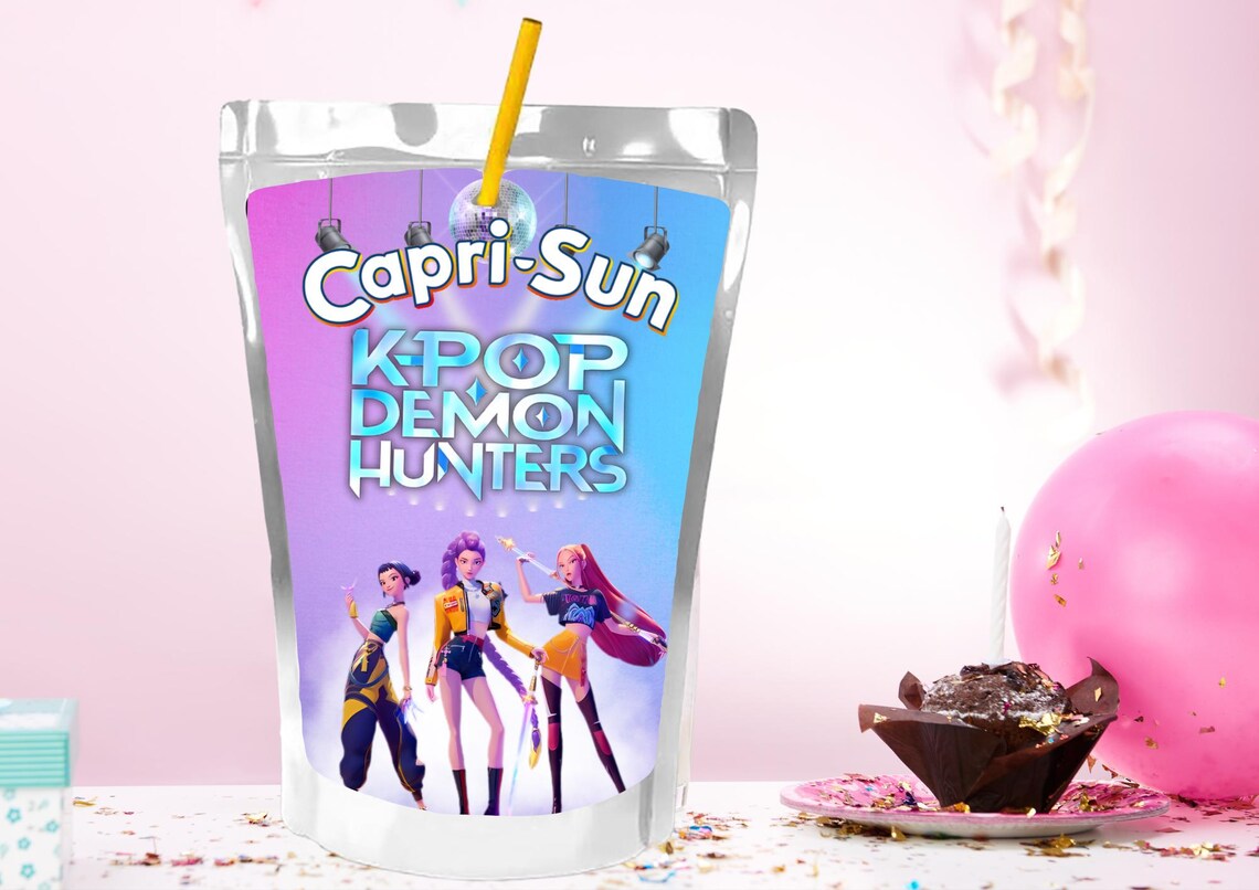 K-pop Demon Hunter Capri Sun Labels | Personalised Party Drink Pouch ...