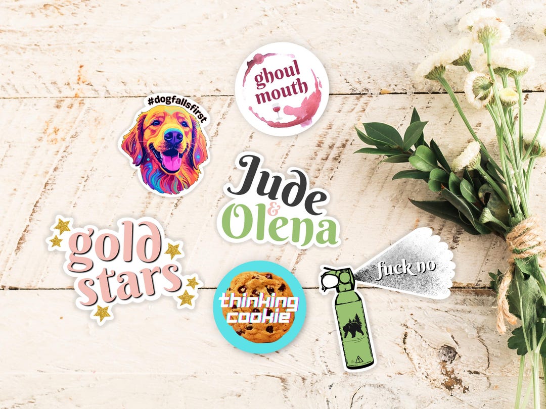 Set of 6 Die-cut Vinyl Stickers - Decals Based on Romance Novel Hey ...