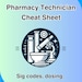 Pharmacy Technician Cheat Sheet Set (sig Codes, Dosage, Etc.) - Etsy