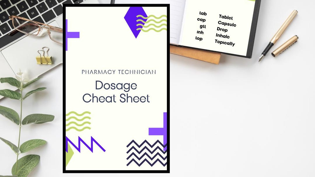 Pharmacy Technician Cheat Sheet; Sig Codes, Dosage, Etc. - Etsy