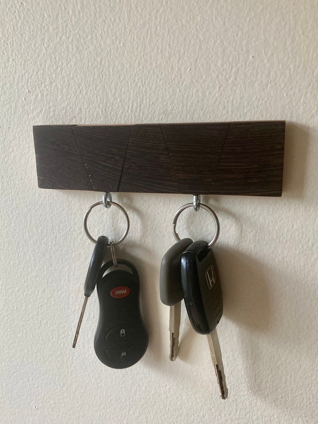 Wood Double Key Rack and Matching Fobs-wenge - Etsy