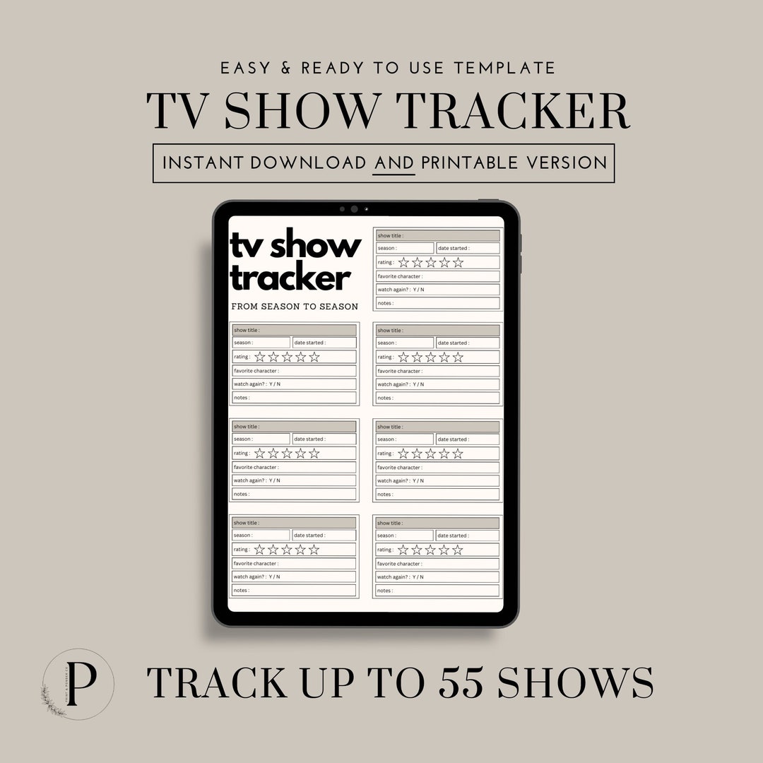 Digital TV Show Tracker - Etsy