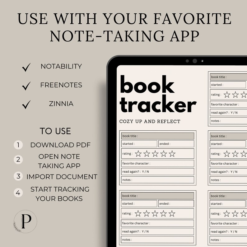 Book Tracker - Digital and Printable Versions - Etsy