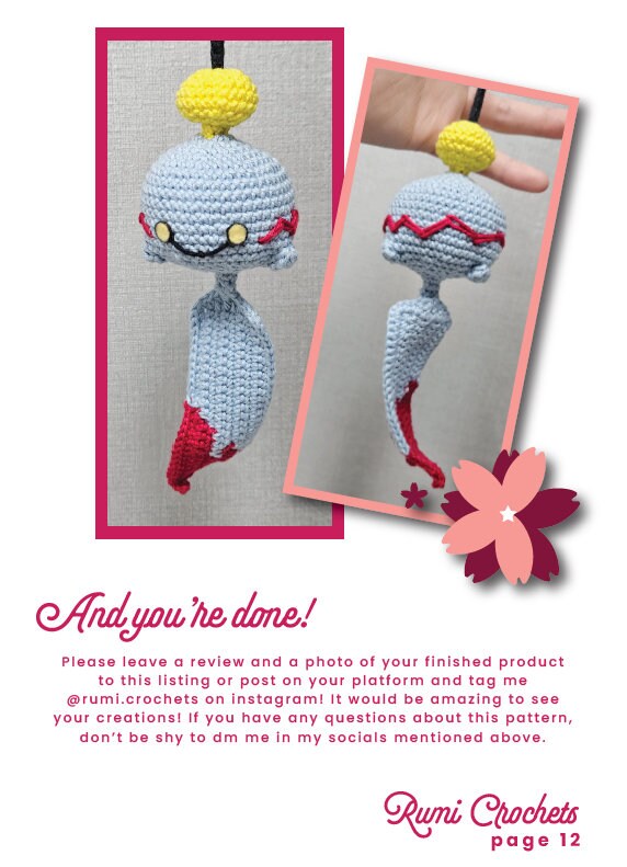 Crochet Pokemon Chimecho Inspired PATTERN - Etsy