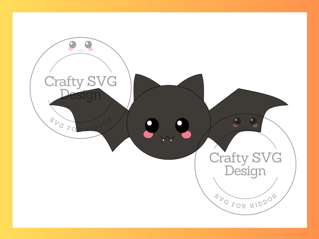 Cute Bat SVG Bat Clipart Cute Halloween SVG Spooky Svg - Etsy