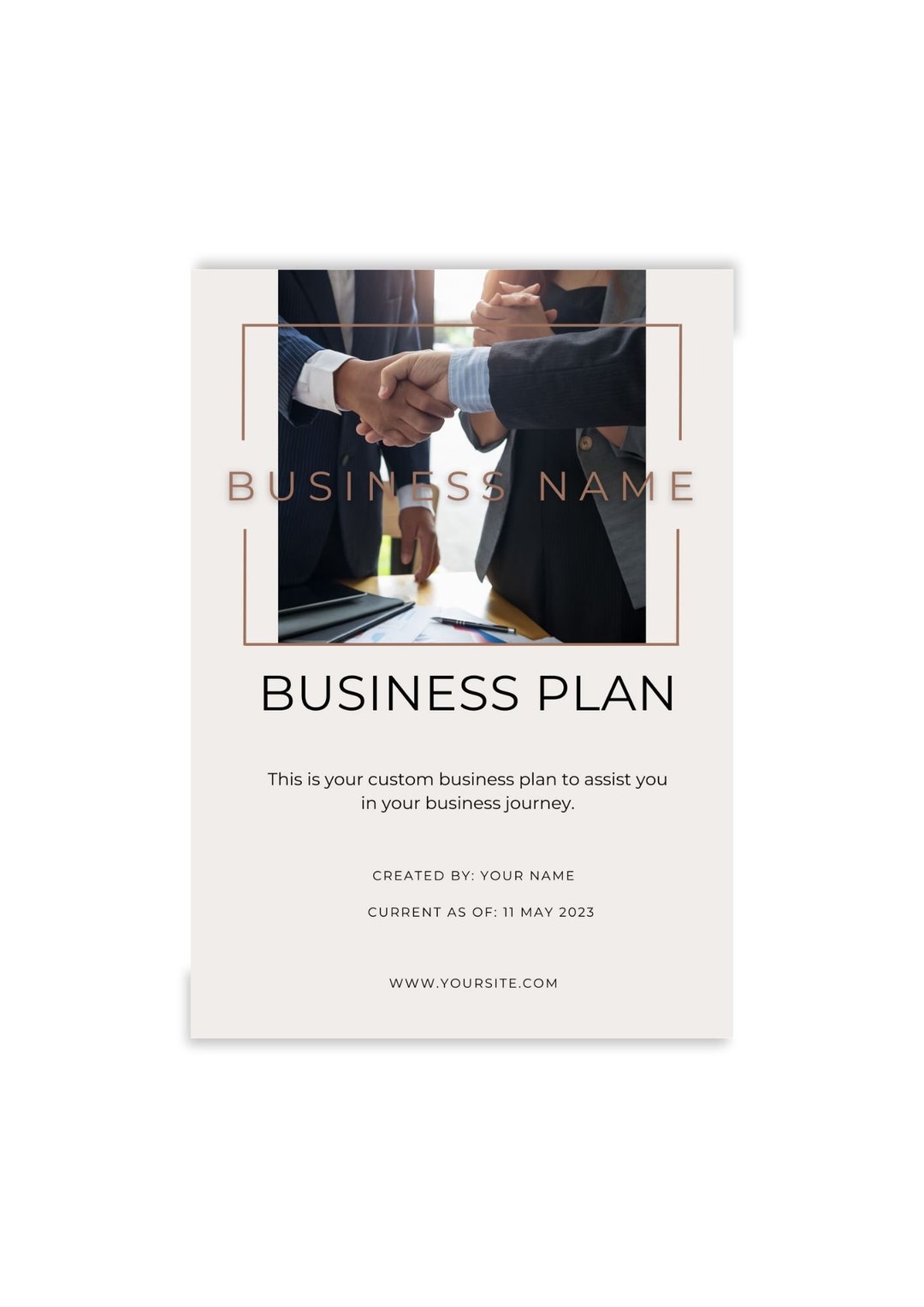 Entrepreneurs Business Plan Template - Etsy