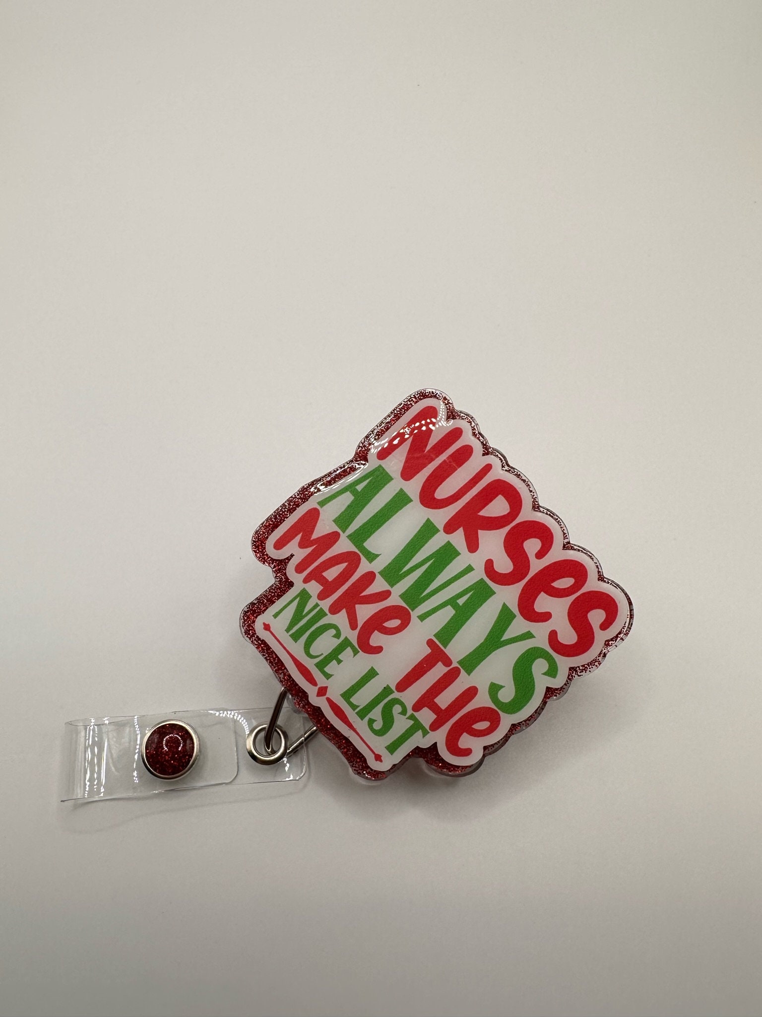 Nurses Always Make the Nice List Badge Reel - Etsy