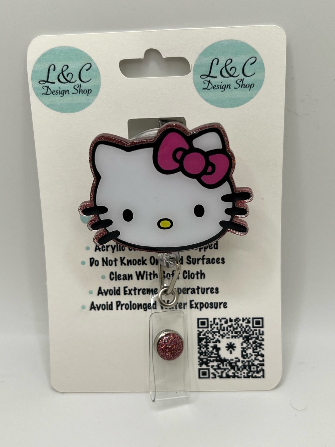 Hello Kitty Badge Reel - Etsy