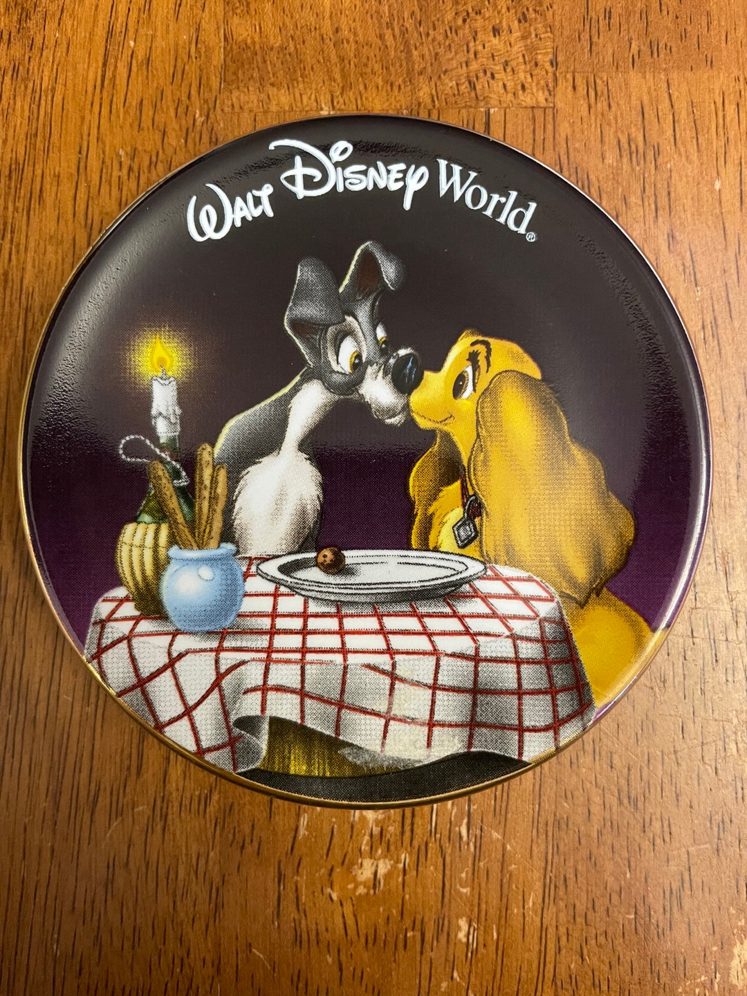 Walt Disney World Lady & the Tramp Mini Souvenir Plate - Etsy