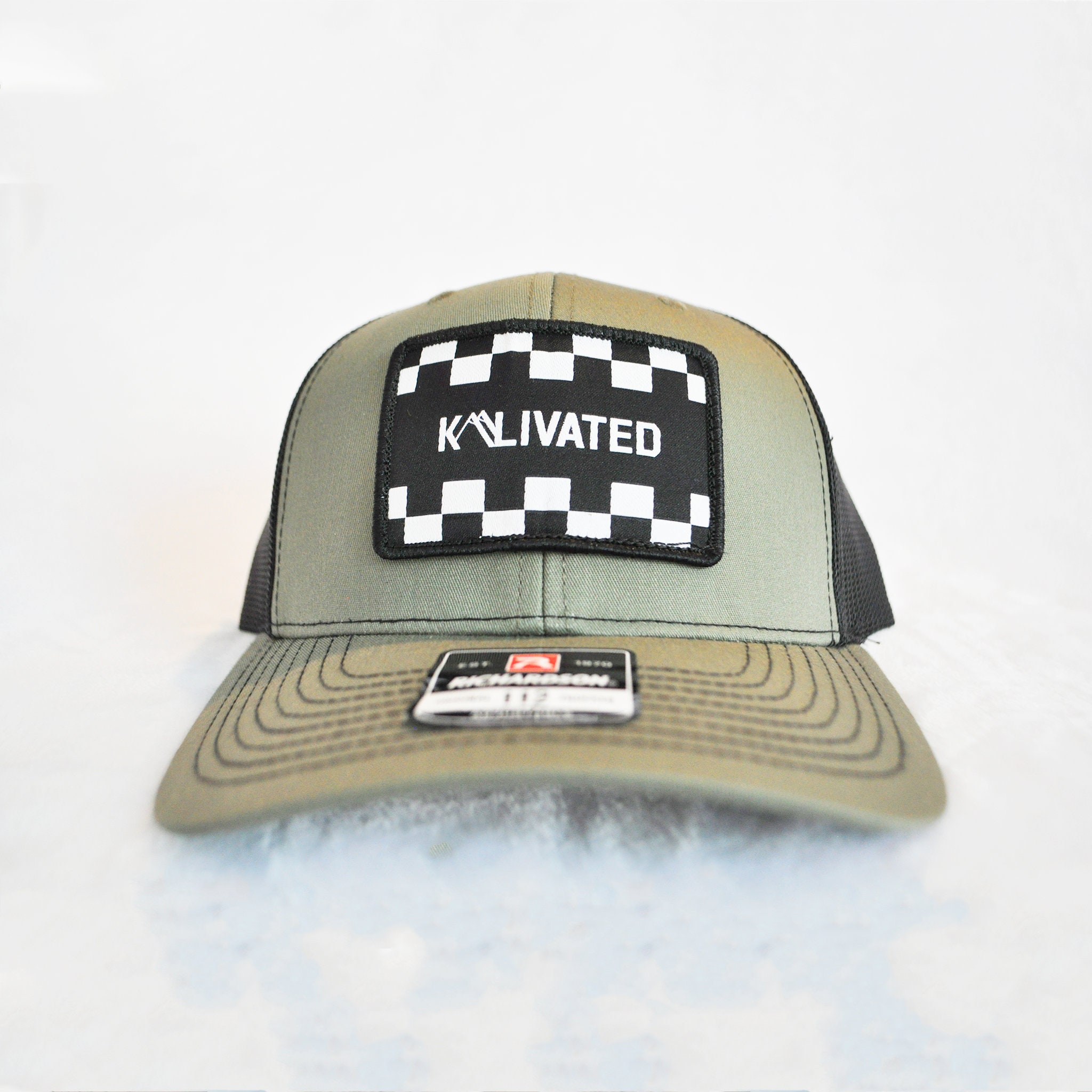 Track Star Trucker Hat, Kalivated Racing Flag Patch Hat, Motivational ...