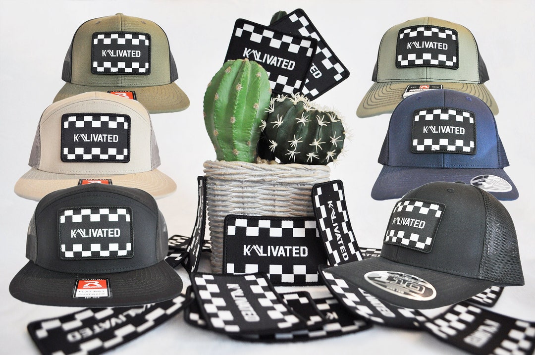 Track Star Trucker Hat, Kalivated Racing Flag Patch Hat, Motivational ...