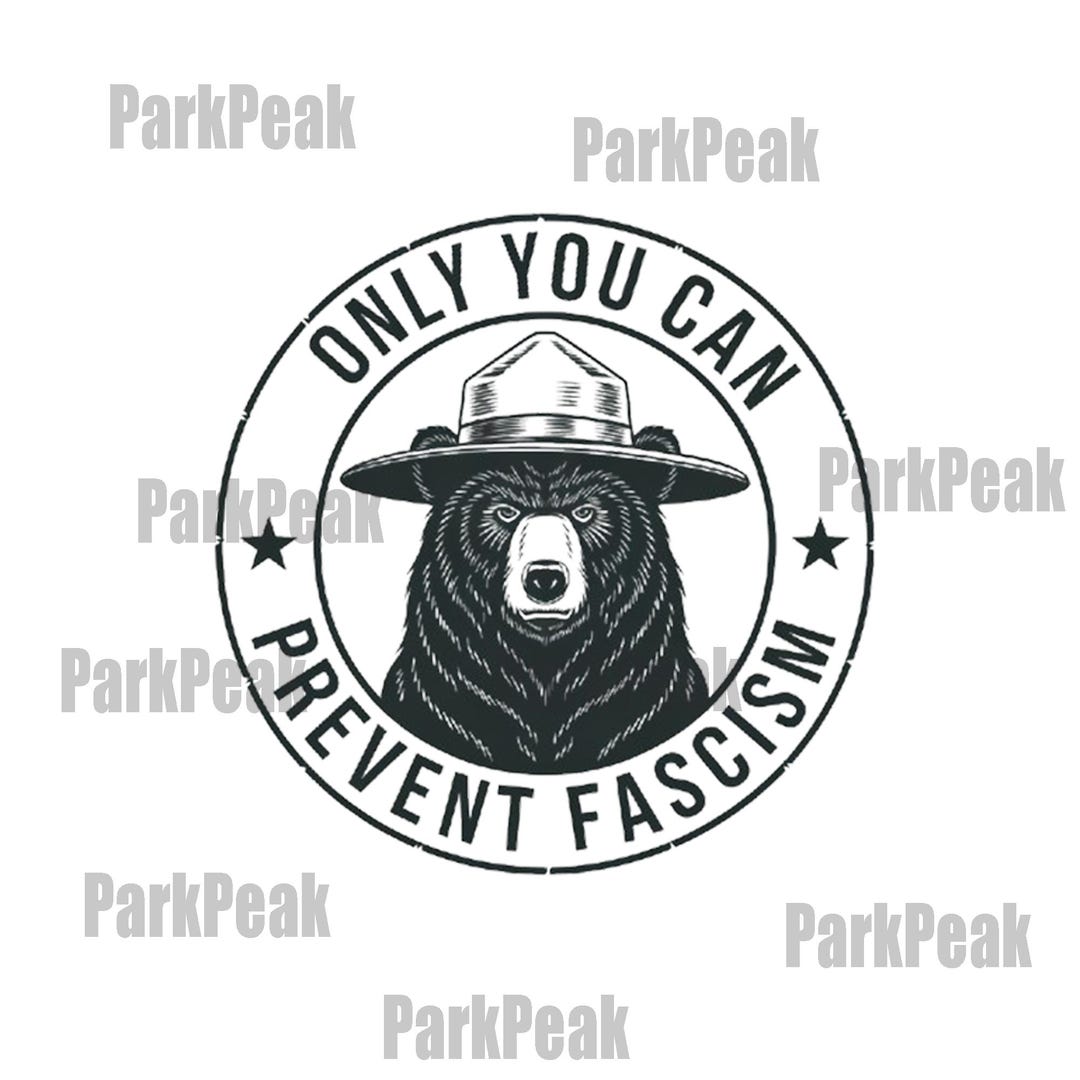 Only You Can Prevent Fascism PNG, Political Bear Ranger Shirt Design ...