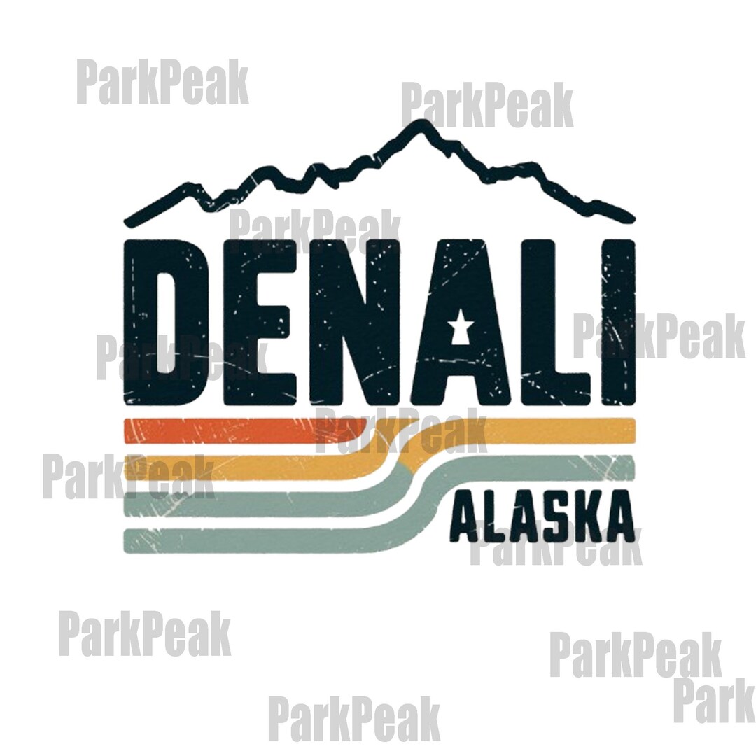 Denali Alaska SVG | Retro National Park PNG Design | Vintage Mountain ...