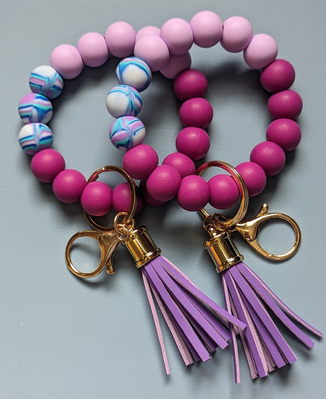 Purple Swirls Silicone Key Ring - Etsy