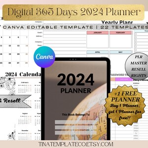 PLR Digital 365 Days 2024 Planner Master Resell Rights Printable ...
