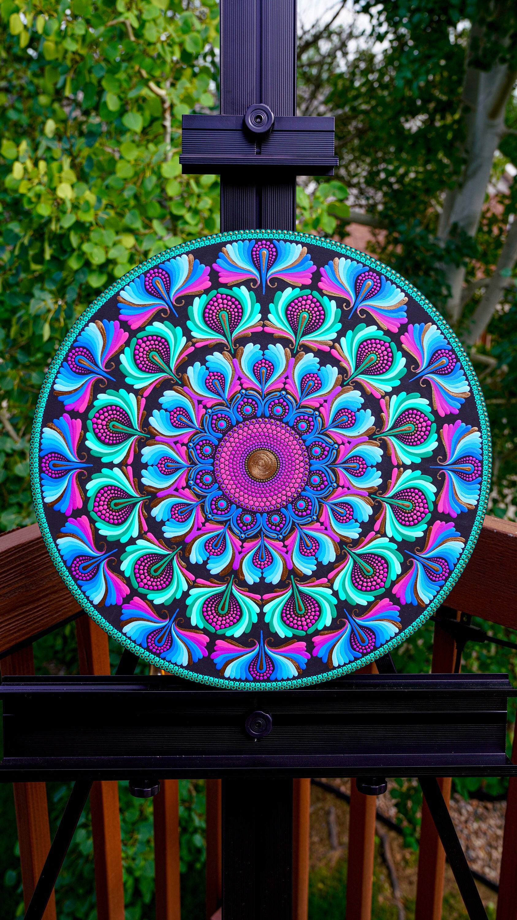 18 Hand-painted Wood Mandala Wall Hanging / Home Decor / Boho Decor ...