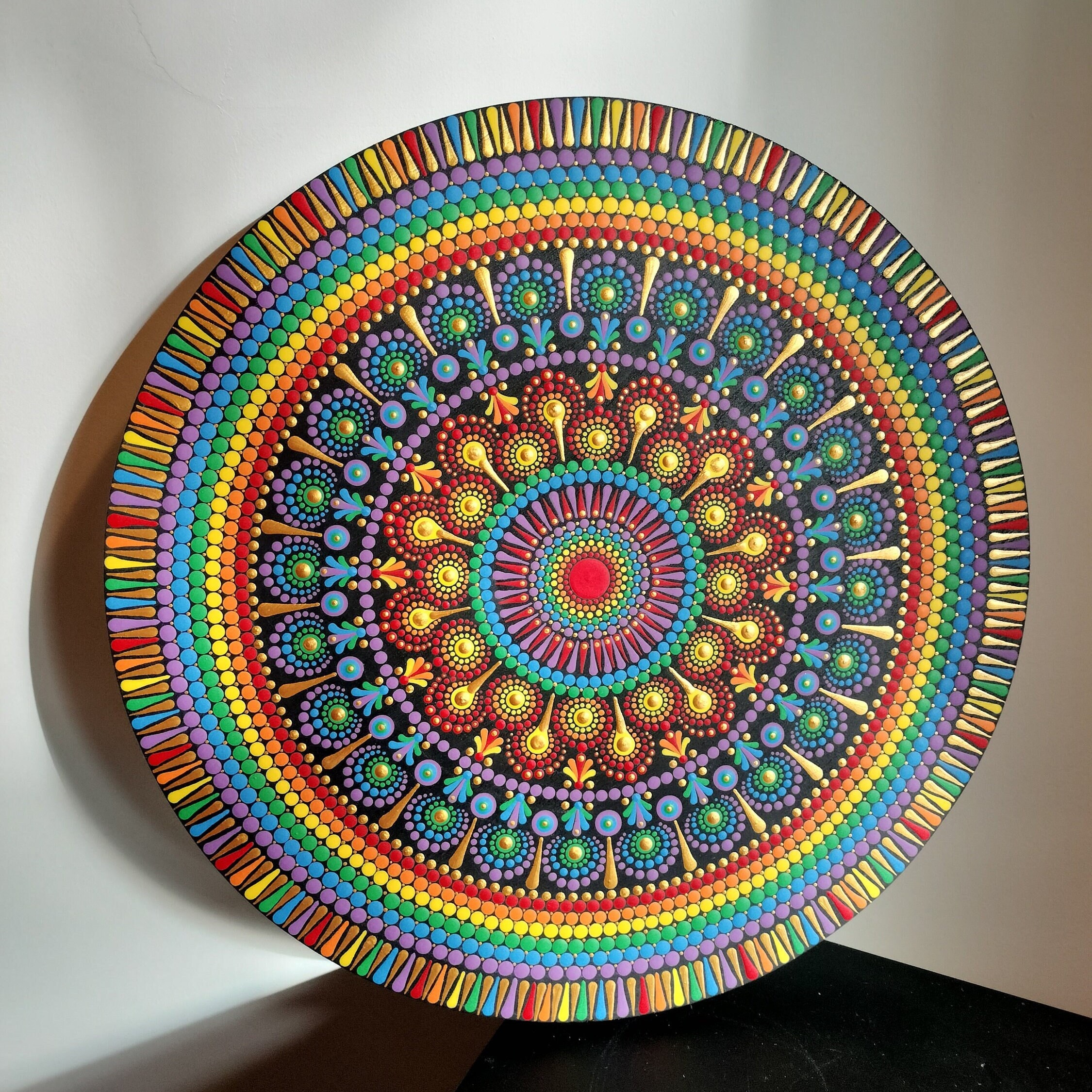 14 Hand-painted Wood Mandala Wall Hanging / Home Decor / Boho Decor ...