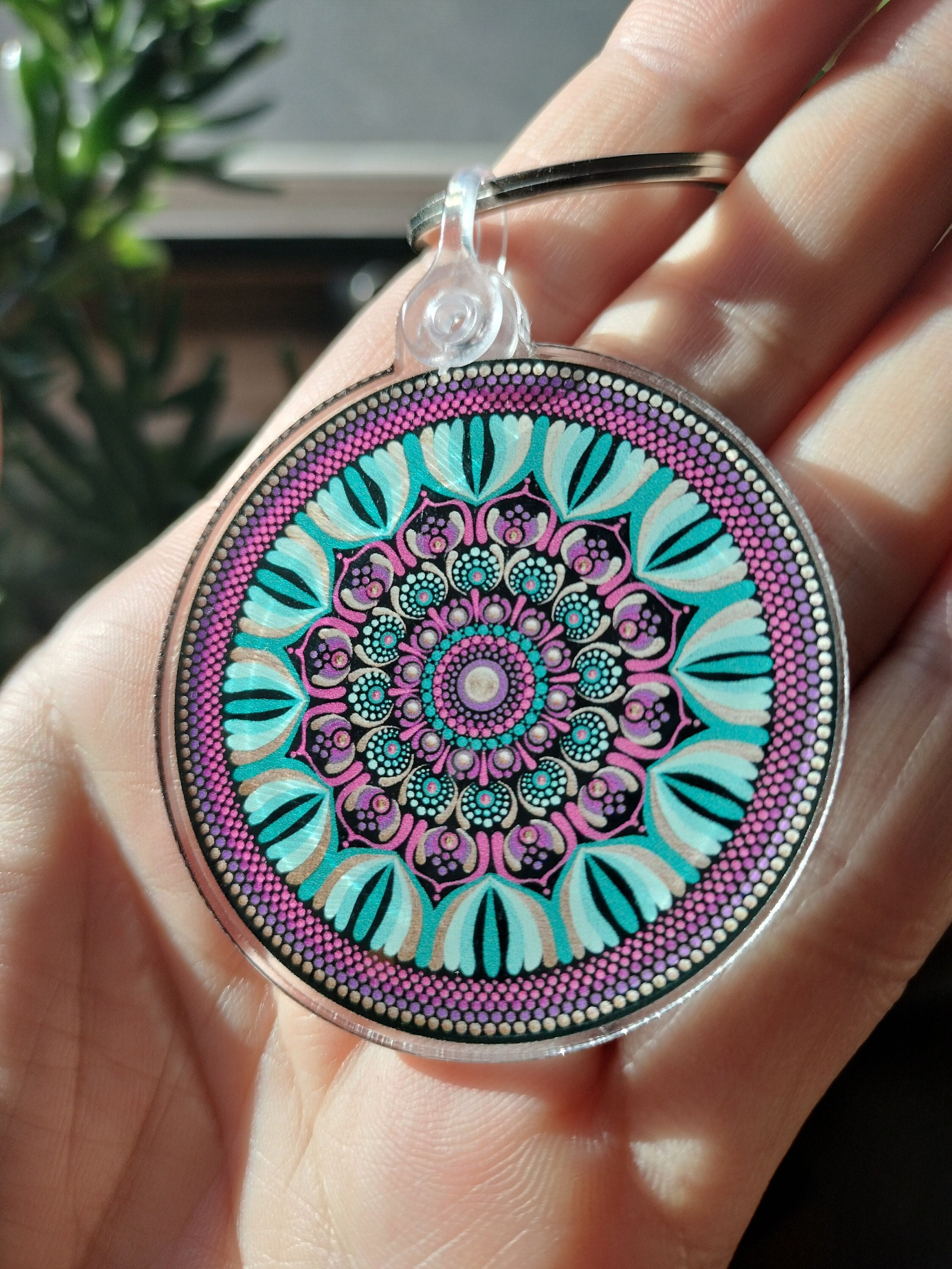 Mandala Keychain, Original Art, Acrylic Keychain, Two Designs to Choose ...