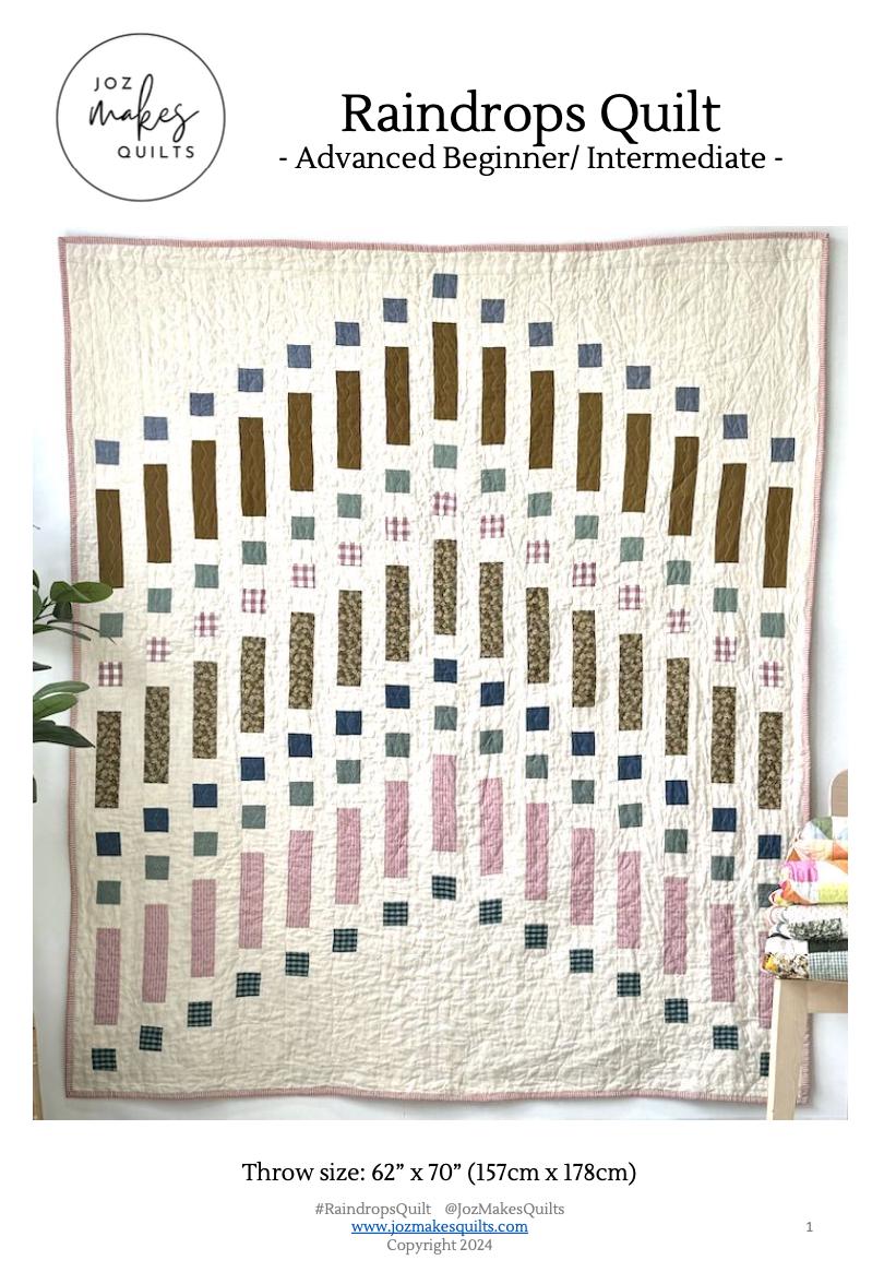 Raindrops Quilt Pattern - Etsy