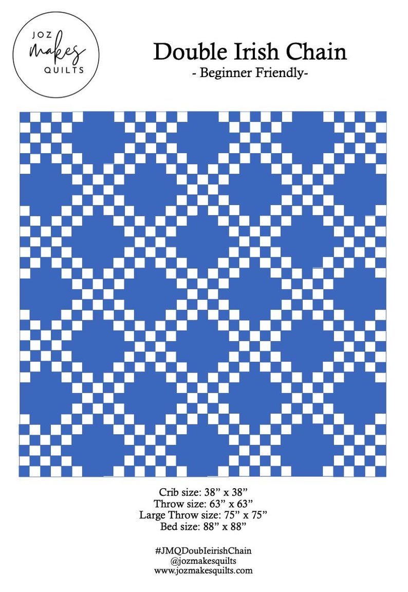 Double Irish Chain Quilt Pattern (4 Sizes- Beginner Friendly) - Etsy