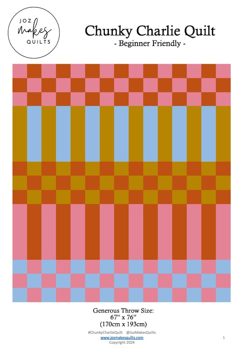 Chunky Charlie Quilt Pattern (fast and Beginner Friendly) - Etsy