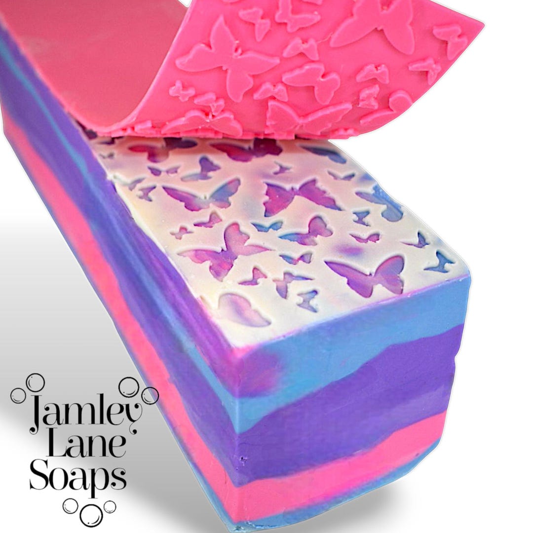 Butterflies Soap Impression Mat Custom Soap Mat Stamp Soap Making ...