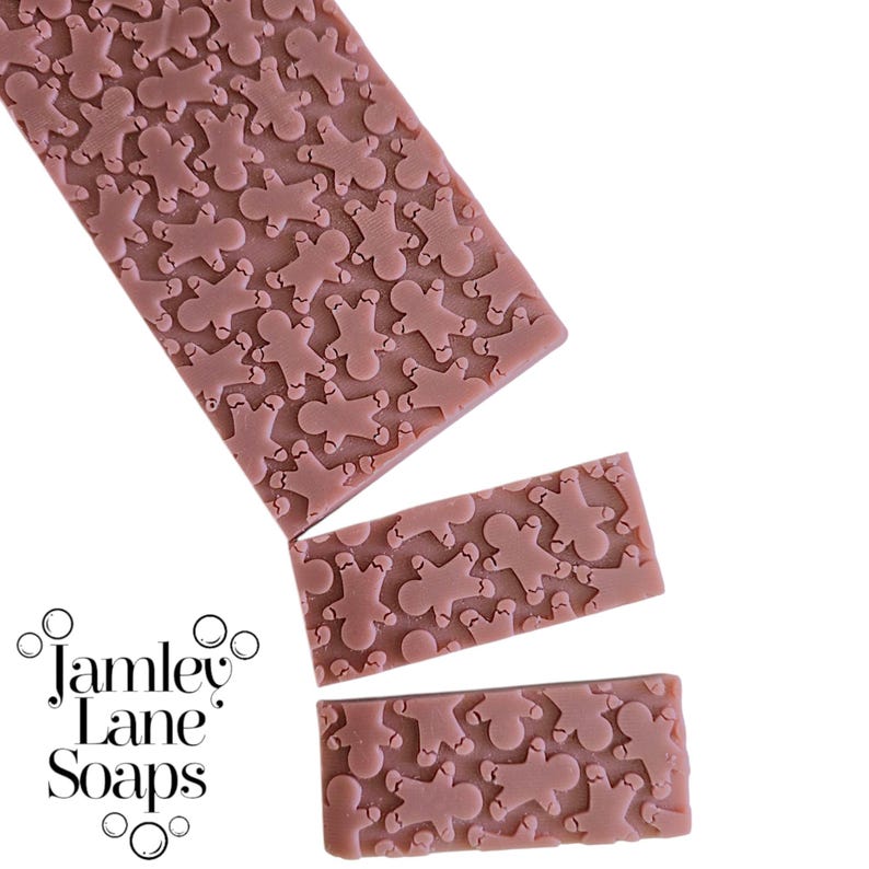 Gingerbread Man Soap Impression Mat: Custom Holiday Soap Loaf Stamp - Etsy