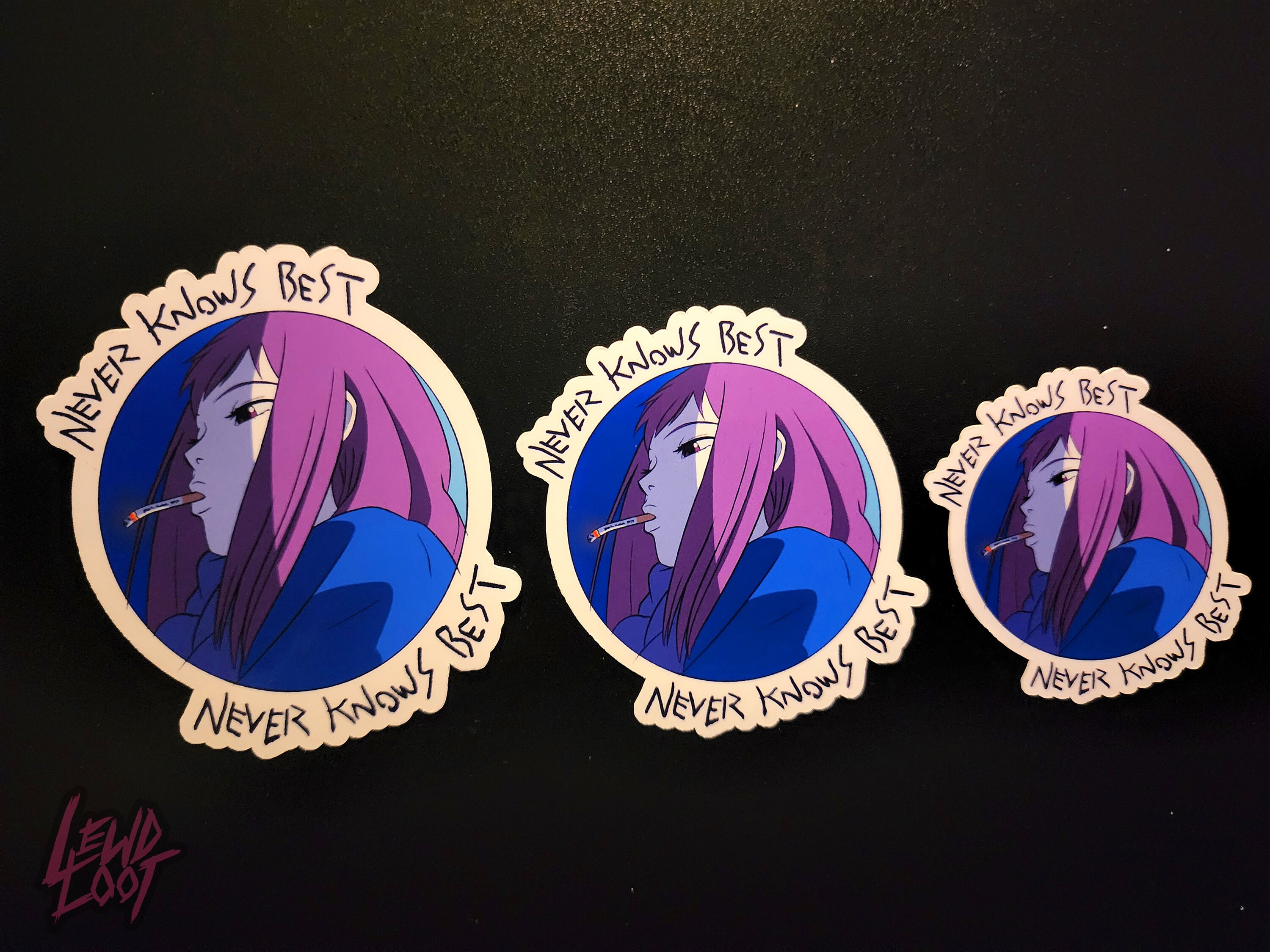 Never Knows Best Mamimi FLCL Sticker Glossy Finish Vinyl Stickers in 3 ...