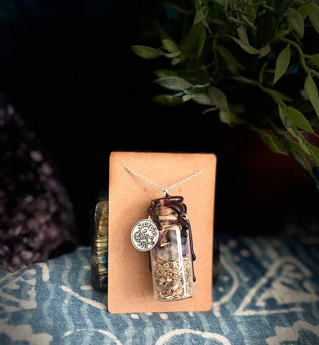 GEMINI Spell Jar Necklace Gemini Charm Necklace Zodiac Gemini Necklace ...