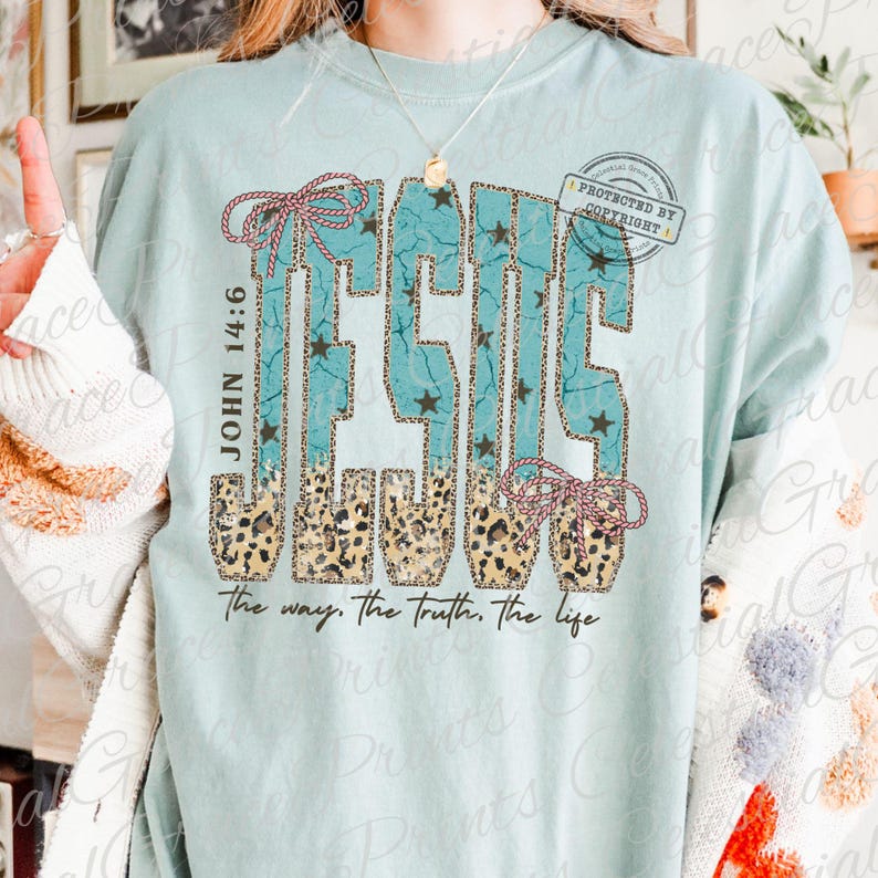 Western Jesus Leopard PNG, Coquette Cowgirl Bible Verse, Jesus Faith ...