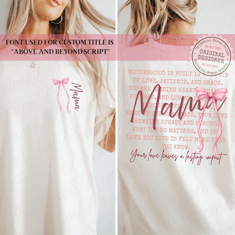 Mama PNG, Coquette Inspirational Mother’s Day Design, Trendy Mama Shirt ...