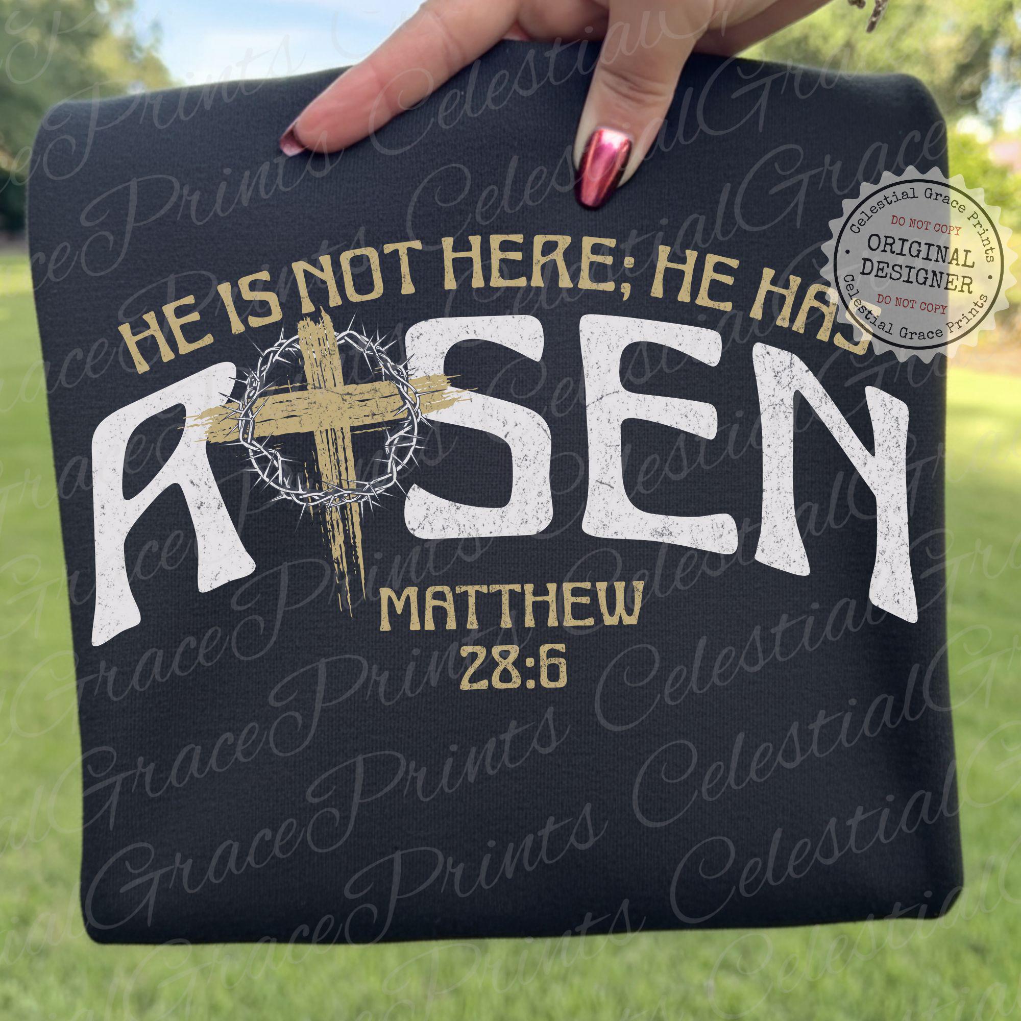 He is Not Here He Has Risen PNG, Christian Design, Faith Graphic ...