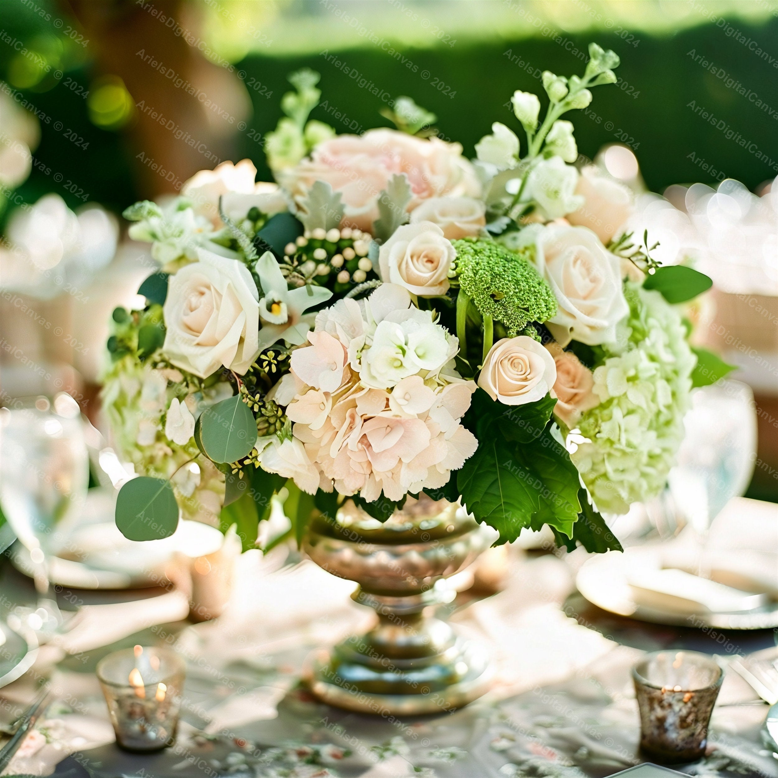 Elegant Wedding Table Centerpiece Design Digital Image - Etsy