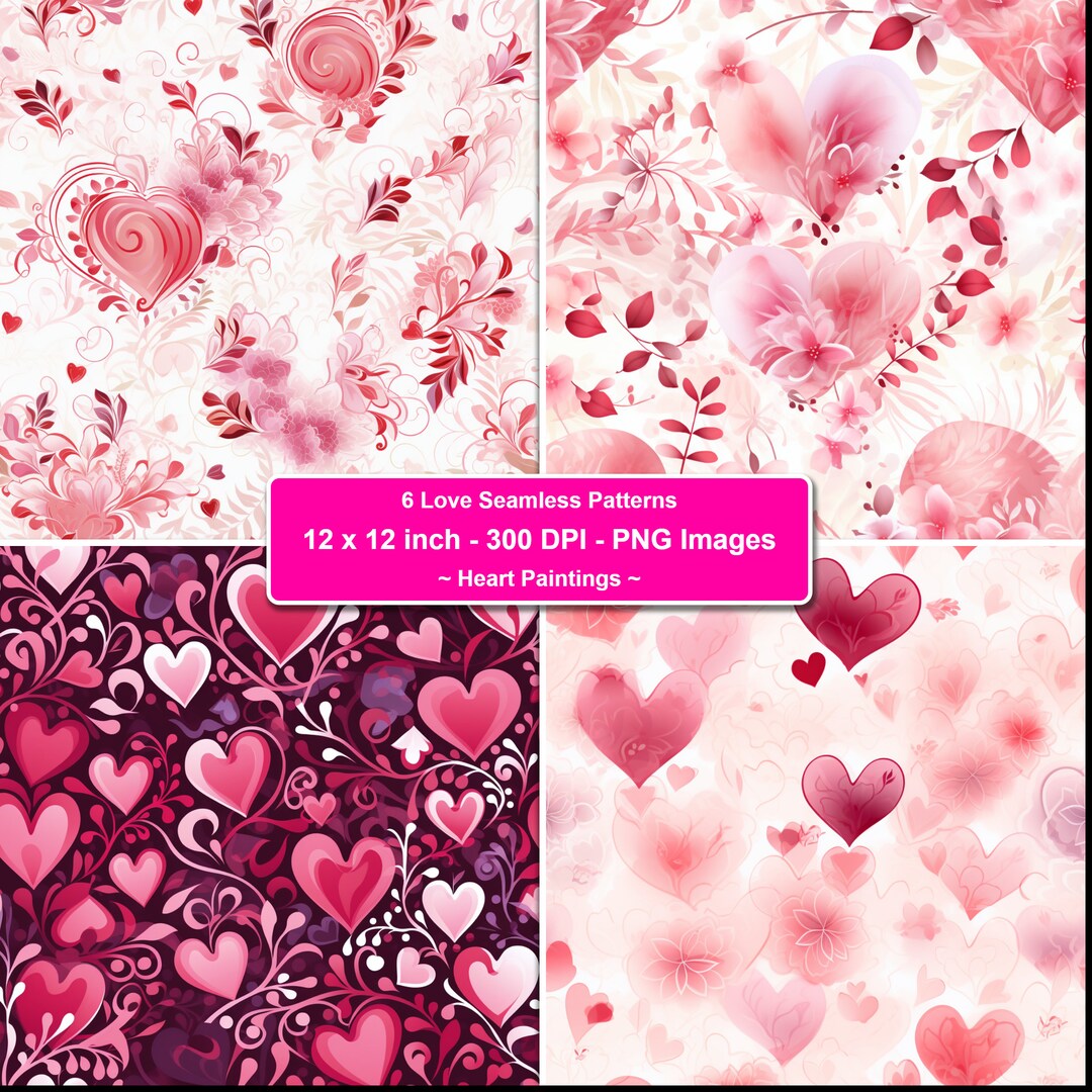 Seamless Heart Pattern Design for Romantic Home Decor and Fashion ...