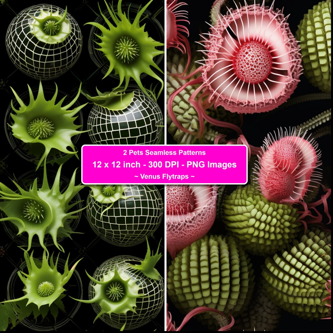 Seamless Pattern Venus Flytrap Pattern Enchanting Botanical Design for ...
