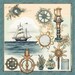 Instant Download Victorian Nautical Scrapbook Design Digital Paper Pack ...