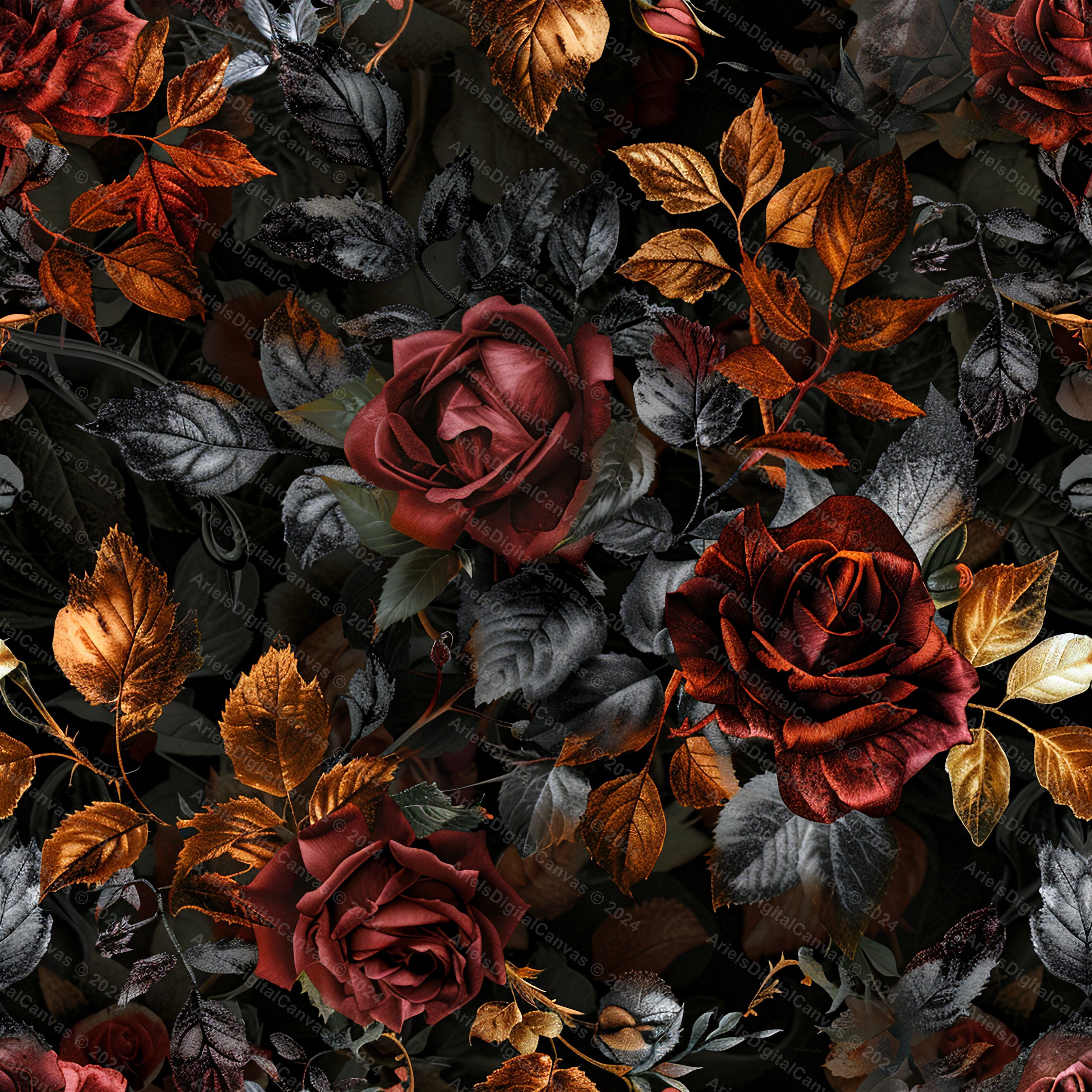 Luxurious Seamless Velvet Rose Pattern High Quality 4K Design Printable ...