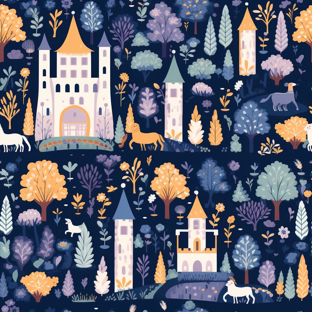 Digital Art, Instant Download, Enchanting Fairytale Dreams Seamless ...