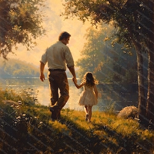 Father Daughter Bonding Digital Format Vivid Imagery I Love You Happy ...