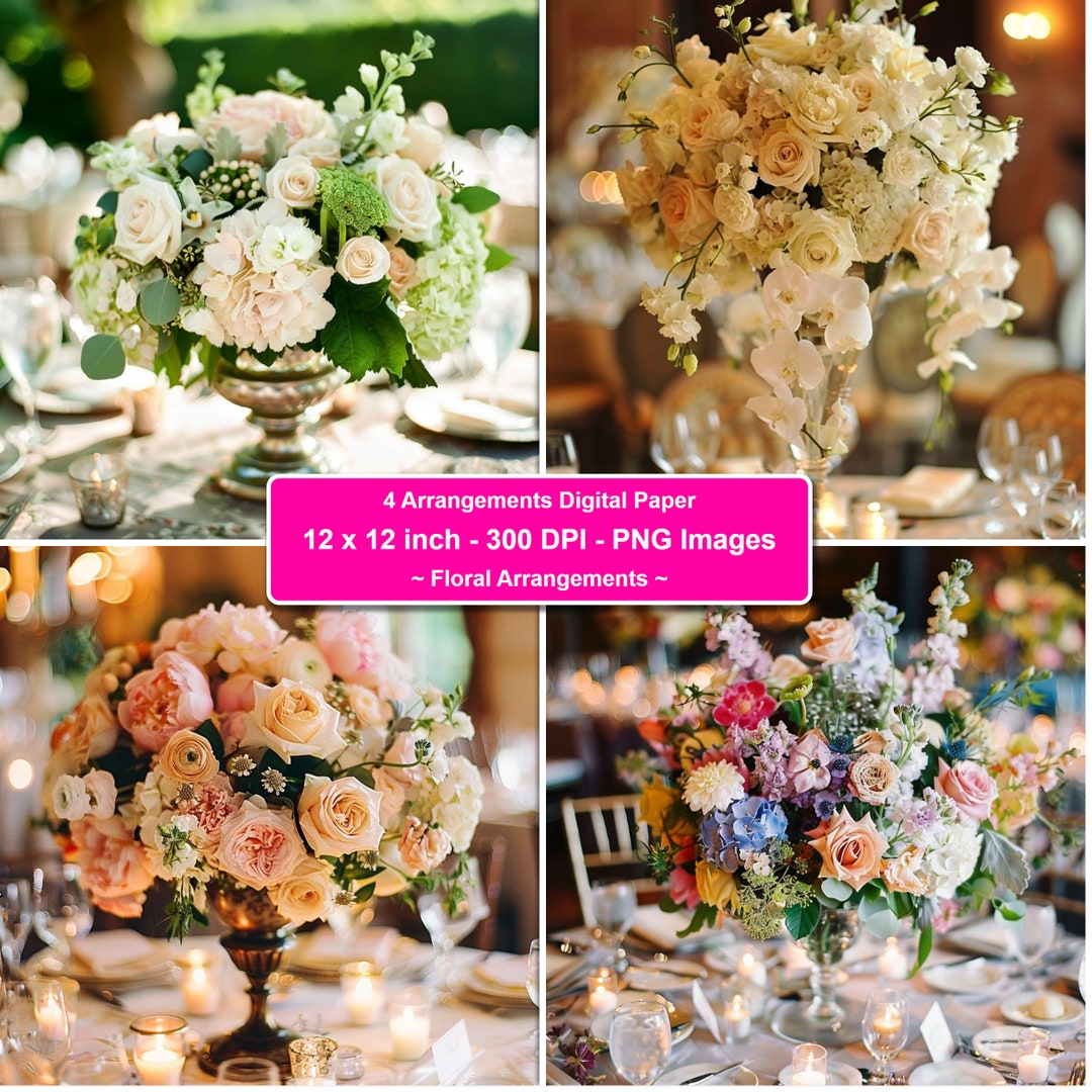 Elegant Wedding Table Centerpiece Design Digital Image - Etsy