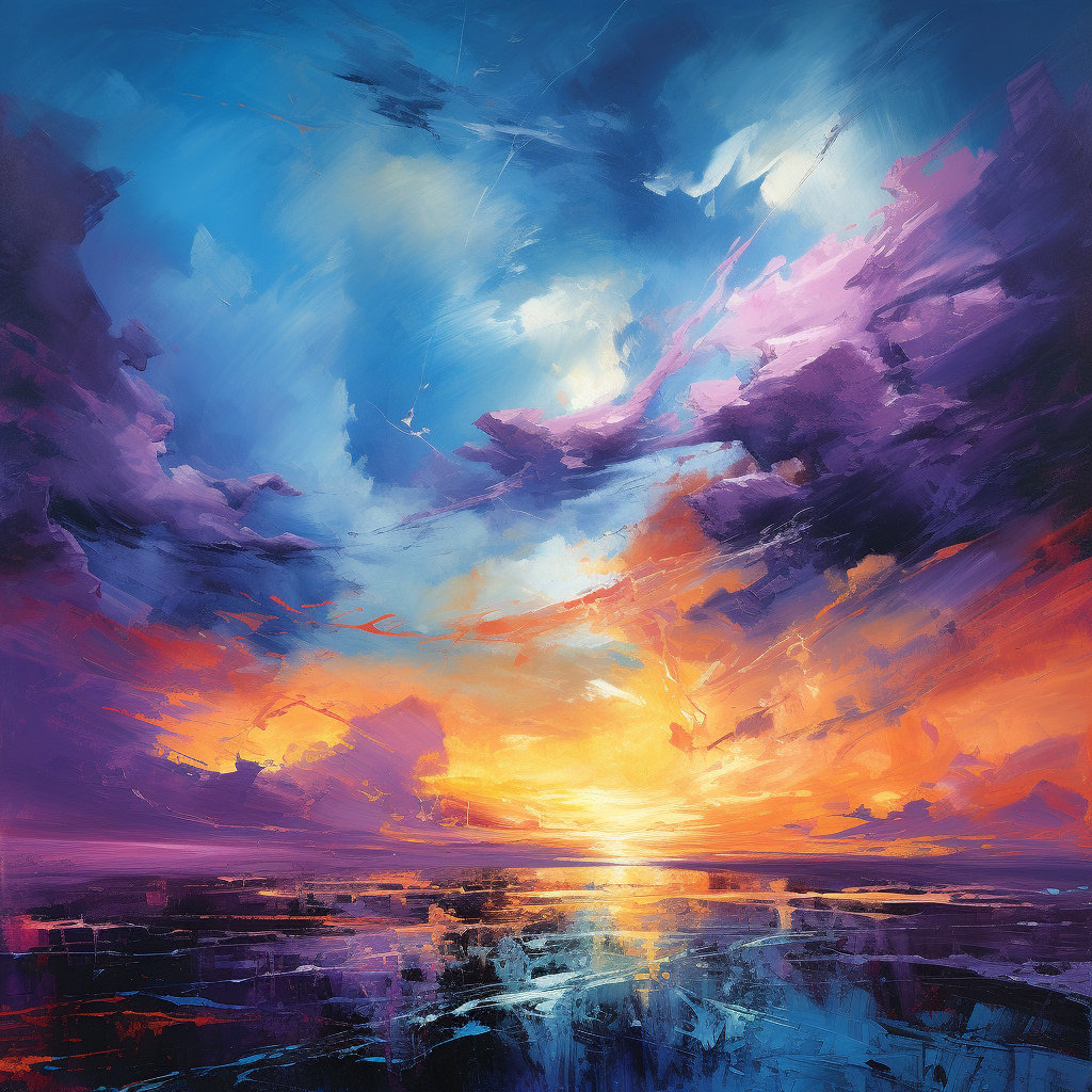 Vibrant Weather Inspired Digital Design Unique Abstract Expressionism ...