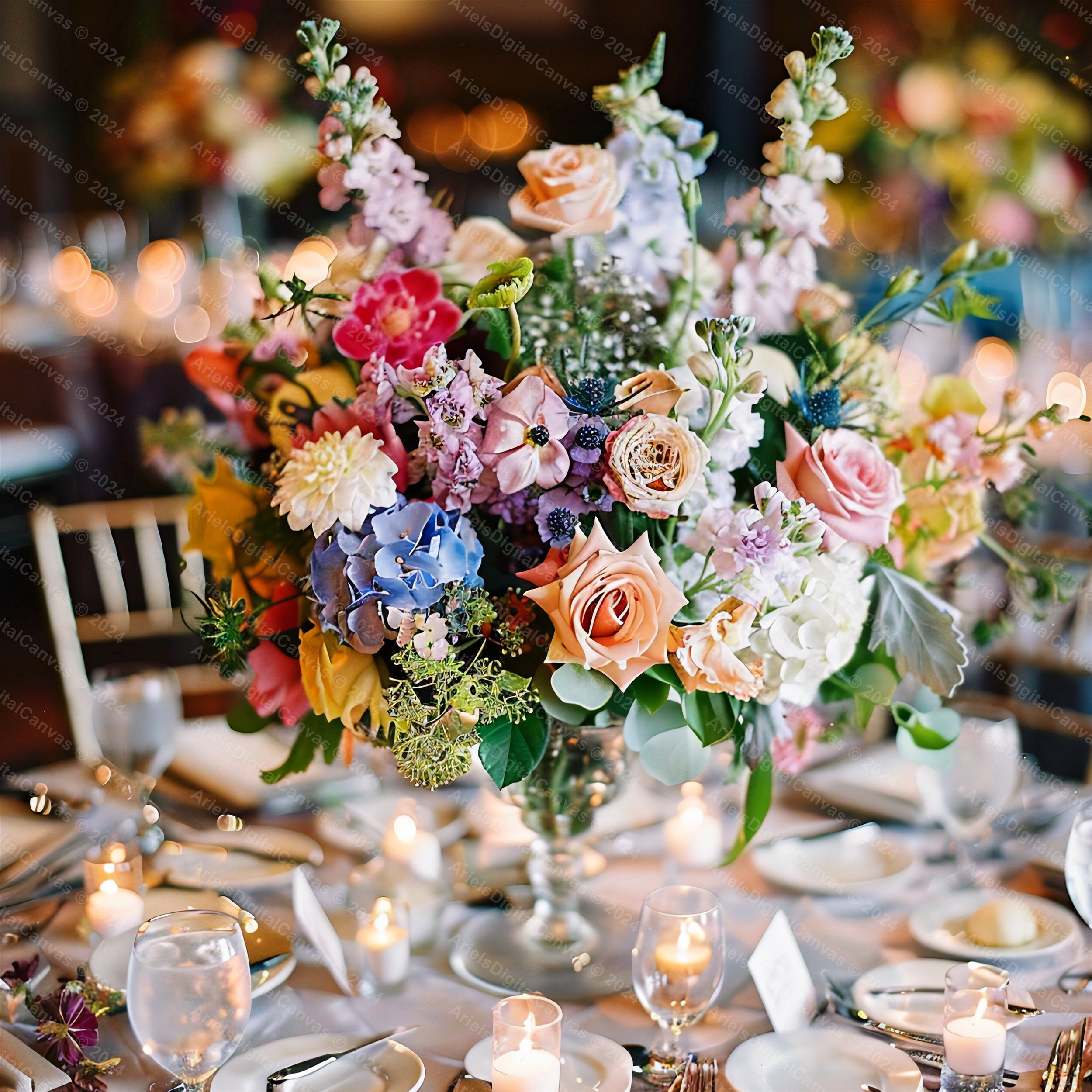 Elegant Wedding Table Centerpiece Design Digital Image - Etsy