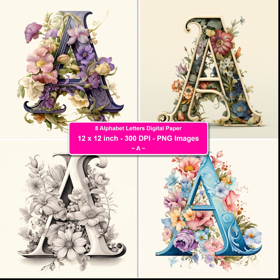 Elegant Floral Capital Letter A Design Inspiration for Creative ...