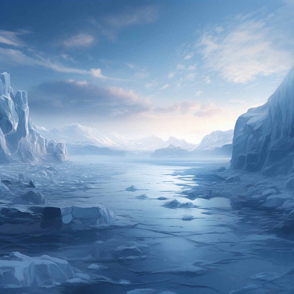 Digital Art Arctic Tundra Digital Paper Majestic Icy Landscapes High ...