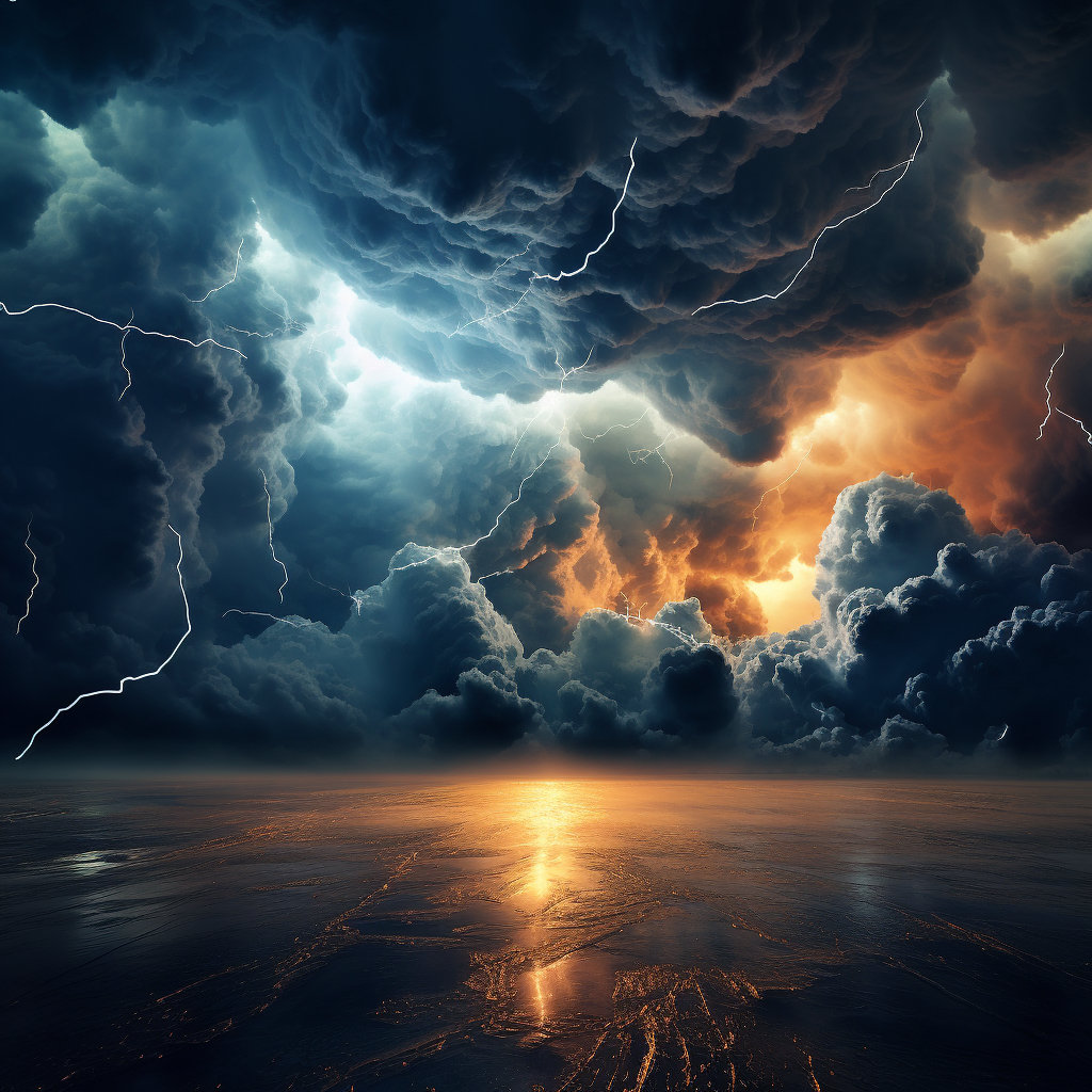 Captivating Weather Digital Paper Artistic Stormy Skies Printable ...