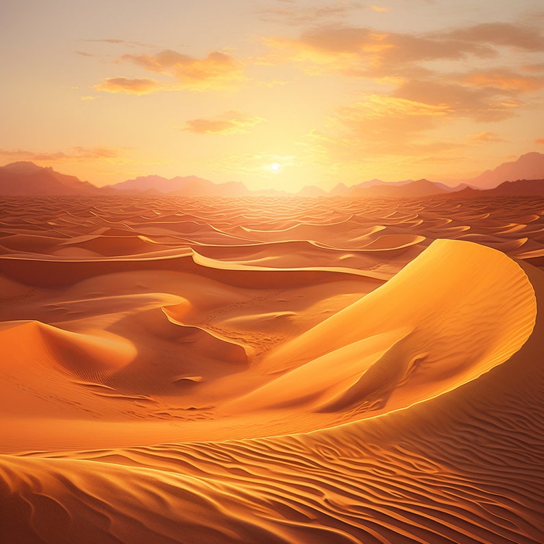 Desert Vistas Digital Paper Mystical Sands Panoramic Dune Digital Art ...