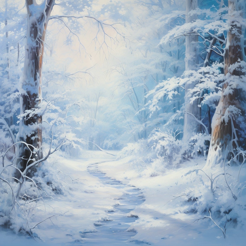 Blizzard Digital Paper Stunning Winter Scenes High-quality Backgrounds ...